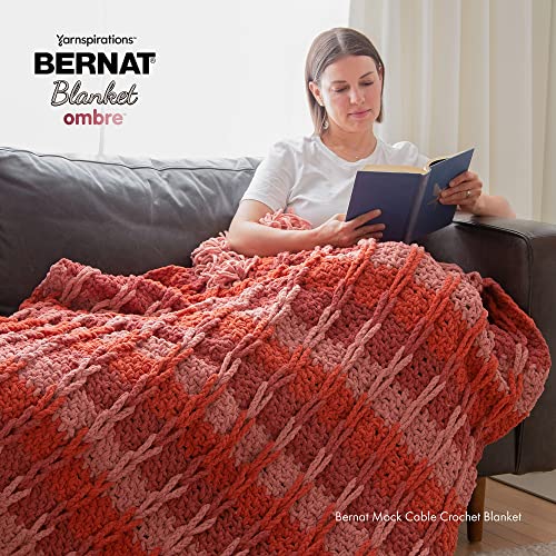 Bernat Blanket Ombre Eggplant Ombre Yarn - 2 Pack of 300g/10.5oz - Polyester - 6 Super Bulky - 220 Yards - Knitting/Crochet