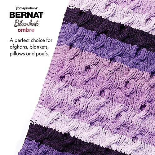 Bernat Blanket Ombre Eggplant Ombre Yarn - 2 Pack of 300g/10.5oz - Polyester - 6 Super Bulky - 220 Yards - Knitting/Crochet