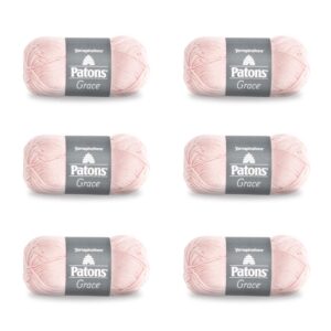 patons grace blush yarn - 6 pack of 1.75oz/50g - cotton - 3 dk - 136 yards - knitting/crochet