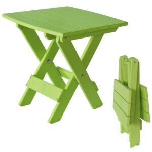 eccb outdoor outer banks collection tailgate folding side table (lime)