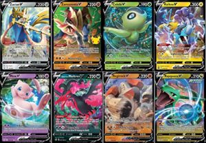 pokemon v 5 card lot - legendary & mytical - random selection - mew rayquaza victini