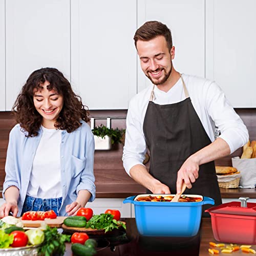 imarku Dutch Oven Pot with Lid, 5 Quart Enameled Cast Iron, Safe Up To 550°F, for Braising, Broiling, Bread Baking, Frying, Oven, Nonstick Enamel Coating, Easy to Clean, Great Gifts, Blue