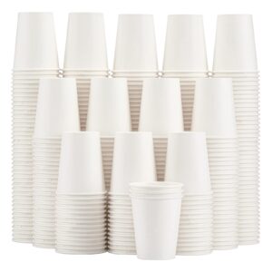 lamosi 300 pack 8 oz paper cups, disposable coffee cups, paper coffee cups 8 oz, hot/cold beverage drinking cups for water juice or tea, perfect for office party home travel