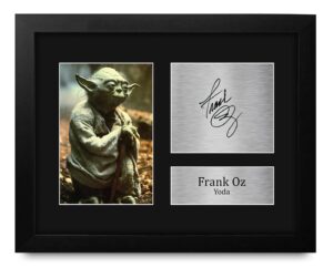 hwc trading frank oz gift usl framed signed printed autograph star wars gifts yoda print photo picture display - us letter size