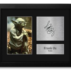 HWC Trading Frank Oz Gift USL Framed Signed Printed Autograph Star Wars Gifts Yoda Print Photo Picture Display - US Letter Size