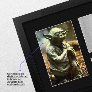 HWC Trading Frank Oz Gift USL Framed Signed Printed Autograph Star Wars Gifts Yoda Print Photo Picture Display - US Letter Size