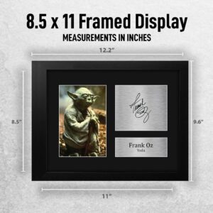 HWC Trading Frank Oz Gift USL Framed Signed Printed Autograph Star Wars Gifts Yoda Print Photo Picture Display - US Letter Size