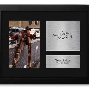 HWC Trading USL Framed Tom Baker Gifts Printed Signed Autograph Picture for TV Show Fans - US Letter Size