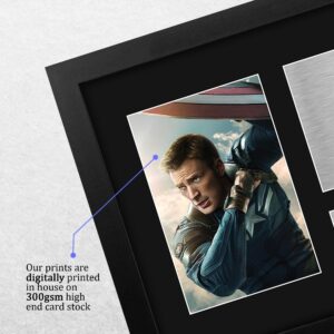 HWC Trading Chris Evans USL Framed Signed Printed Autograph Captain America The Avengers Print Photo Picture Display - US Letter Size