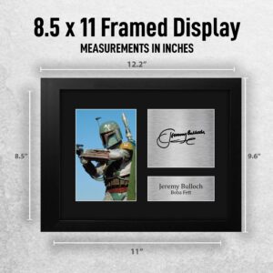 HWC Trading Jeremy Bulloch USL Framed Signed Printed Autograph Star Wars Boba Fett Print Photo Picture Display - US Letter Size