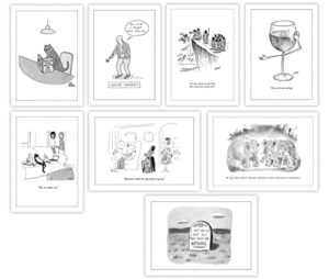 funniest new yorker cartoons | box of 8 greeting cards | blank cards with envelopes | 5x7 | birthday, everyday, thinking of you, funny cards