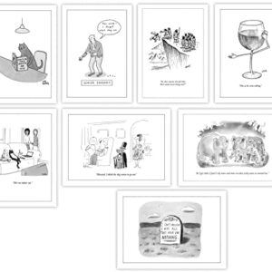 Funniest New Yorker Cartoons | Box of 8 Greeting Cards | Blank Cards with Envelopes | 5x7 | Birthday, Everyday, Thinking of You, Funny cards