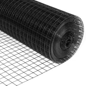 forimo 24'' x 50' 1/4inch hardware cloth 19 gauge black vinyl coated welded fence mesh for home and garden fence and home