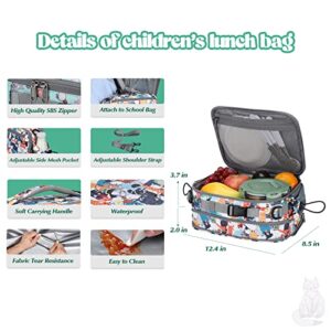 Maelstrom Lunch Box Kids,Expandable Kids Lunch Box,Insulated Lunch Bag for Kids,Lightweight Reusable Lunch Tote Bag for Boy/Girl,Suit for School/Picnic,9L,Giraffe