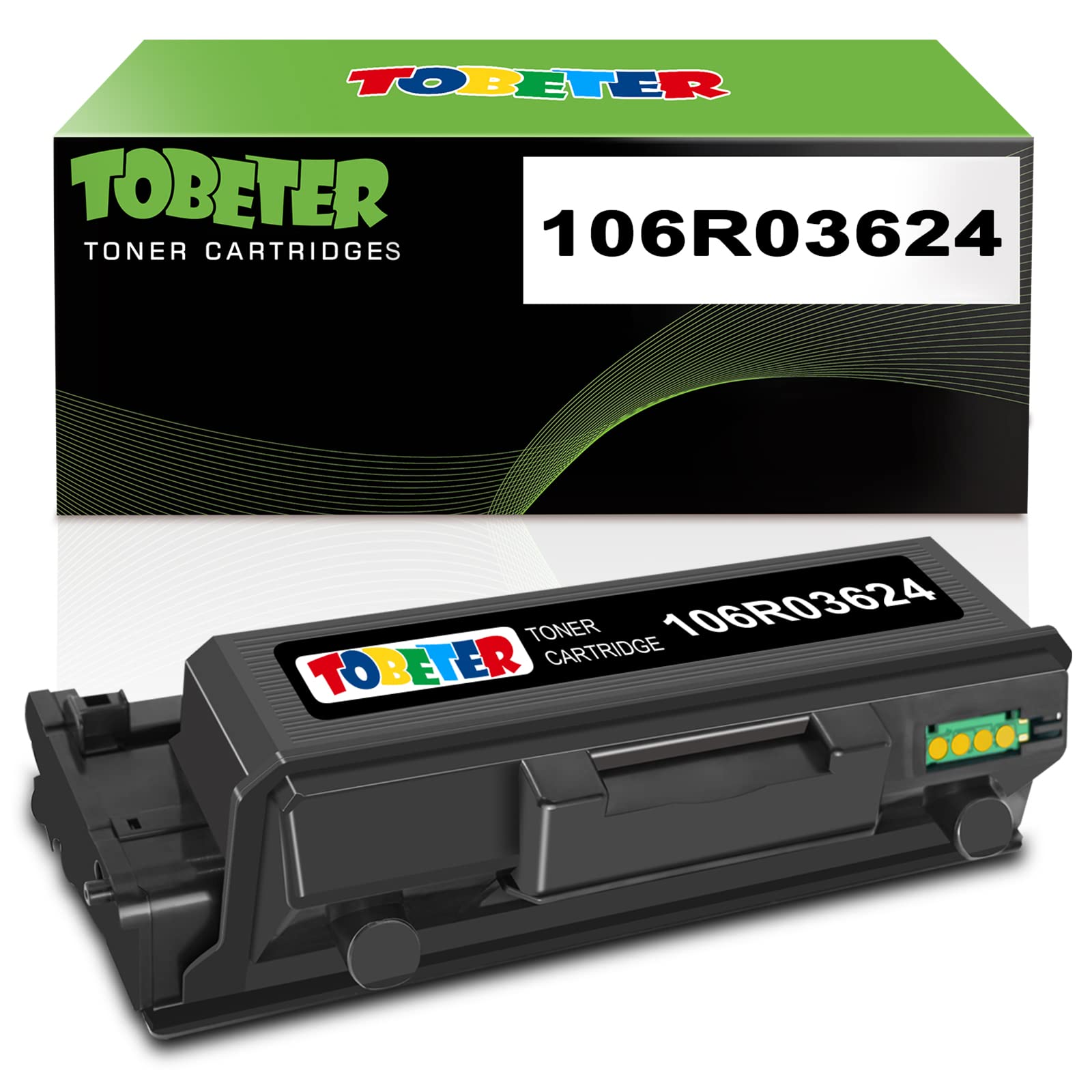 ToBeter Compatible 3330 3335 3345 Toner Replacement for Xerox 106R03624 106R03623 Toner Cartridge for Phaser 3330 WorkCentre 3335 3345 Series Laser Printer (15,000 Pages, Extra High Yield, 1 Black)