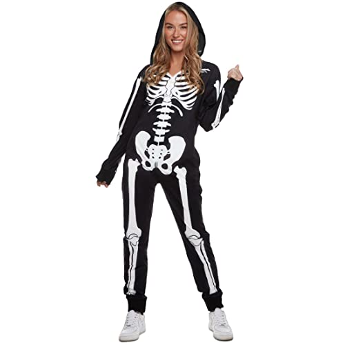 Morph - Skeleton Costume Women - Womens Skeleton Costume Bodysuit - Halloween Skeleton Costume Women Skeleton Jumpsuit Adult