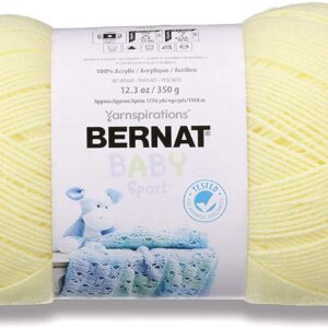 Bernat Baby Sport BB Baby Yellow Yarn - 1 Pack of 12.3oz/350g - Acrylic - #3 Light - 1256 Yards - Knitting/Crochet