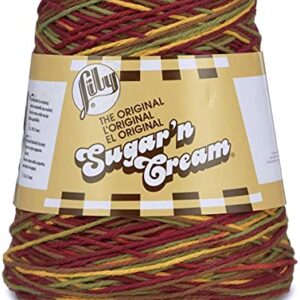 Lily SUGAR N CREAM CONES Autumn Leaves Ombre Yarn - 1 Pack of 14oz/400g - Cotton - #4 Medium - 706 Yards - Knitting/Crochet