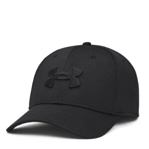 under armour men's blitzing cap stretch fit, (002) black / / black, small/medium