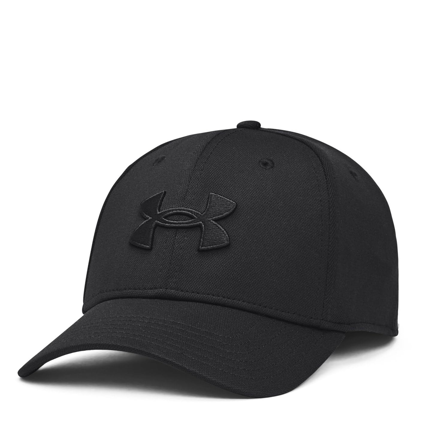 Under Armour Men's Blitzing Cap Stretch Fit, (002) Black / / Black, Small/Medium