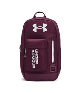 under armour unisex halftime backpack, (572) purple stone/purple stone/gray mist, one size fits all