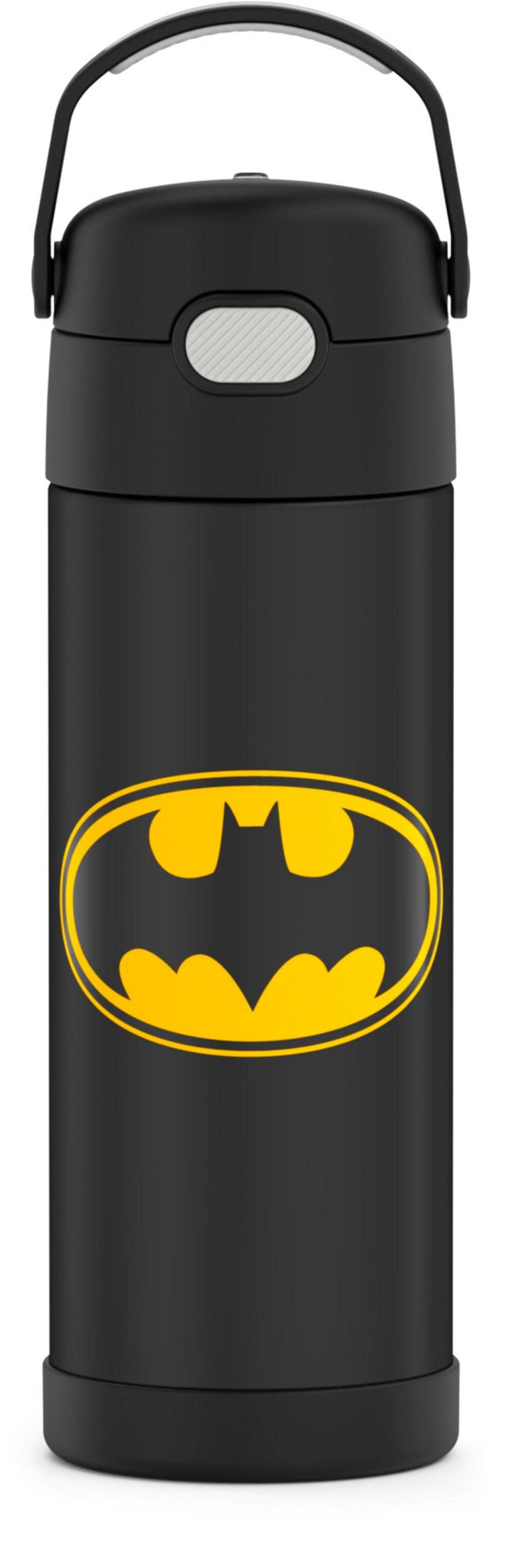 THERMOS FUNTAINER 16 Ounce Stainless Steel Vacuum Insulated Bottle with Wide Spout Lid, BATMAN