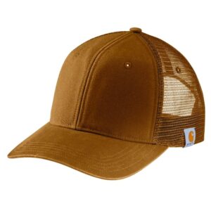 carhartt men's canvas mesh back cap,carhartt brown,one size