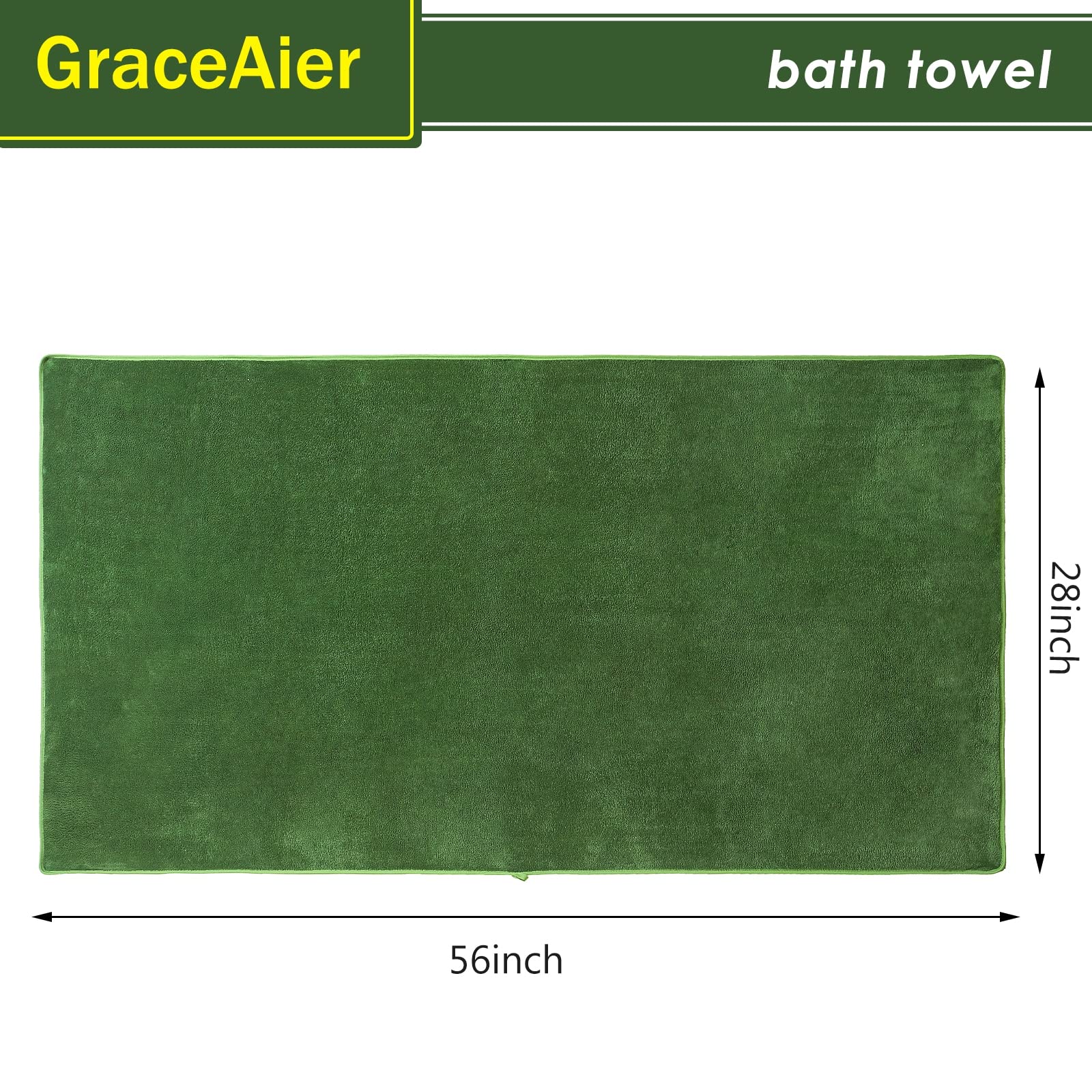 GraceAier Ultra Soft Bath Towels 4 Pack (28" x 56") - Quick Drying - Microfiber Coral Velvet Highly Absorbent Towel for Bath Fitness, Bathroom, Sports, Yoga, Travel