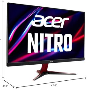 Acer Nitro VG272 Lvbmiipx 27” Full HD (1920 x 1080) Agile-Splendor IPS Gaming Monitor | NVIDIA G-SYNC Compatible | 165Hz Refresh Rate | HDR400 | DCI-P3 90% | 1 x Display Port 1.2 & 2 x HDMI 2.0