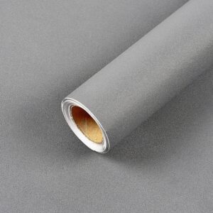 17.51" x118"grey wallpaper peel and stick wallpaper removable self adhesive grey contact paper for cabinets bedroom bathroom wall covering matte textured waterproof wallpaper diy decorative