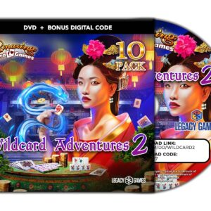 Legacy Games Card & Tile Games for PC: Wildcard Adventures Vol. 2 (10 Game Pack) - PC DVD with Digital Download Codes