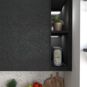 Black Wallpaper Peel and Stick Wallpaper Black Silk Wallpaper for Bedroom Solid Black Contact Paper for Cabinets Self Adhesive Removable Wallpaper Embossed Textured Wallpaper Waterproof 15.7“×118”