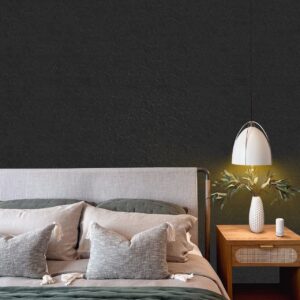 Black Wallpaper Peel and Stick Wallpaper Black Silk Wallpaper for Bedroom Solid Black Contact Paper for Cabinets Self Adhesive Removable Wallpaper Embossed Textured Wallpaper Waterproof 15.7“×118”