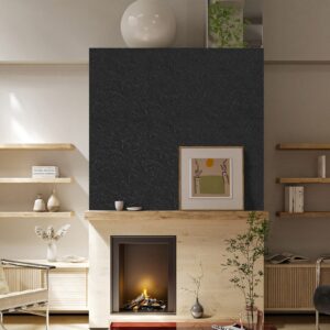 Black Wallpaper Peel and Stick Wallpaper Black Silk Wallpaper for Bedroom Solid Black Contact Paper for Cabinets Self Adhesive Removable Wallpaper Embossed Textured Wallpaper Waterproof 15.7“×118”