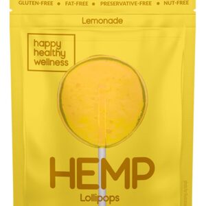 HHW Hemp Lollipops - Natural Hemp Oil Infused Lollipop, (1-Pack - 3 Pops) (Lemonade)