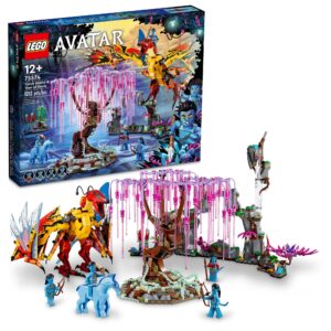 lego avatar toruk makto & tree of souls 75574 building set - movie inspired toy set with jake sully and neytiri minifigures, direhorse animal figure, glow in the dark pandora adventure