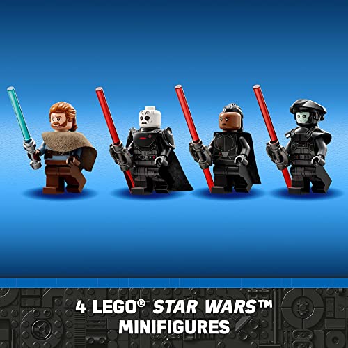 LEGO Star Wars Inquisitor Transport Scythe 75336 Buildable Toy Starship, Obi-Wan Kenobi Set, Ben Kenobi Minifigure with Blue and Double-Bladed Red Lightsabers