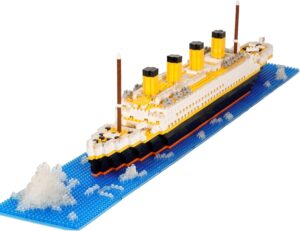 newabwn titanic model building block set, titanic gifts, titanic toys with 1860 pieces micro mini blocks, diy bricks toys for adults and kids