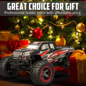 RACENT RC Car, 1:16 Scale All Terrain Monster Truck, 30MPH 4WD Off Road Fast Remote Control Toy 2.4Ghz High Speed Electric Vehicle with 2 Rechargeable Batteries, 40+ Min Play, Gift for Boys Adults