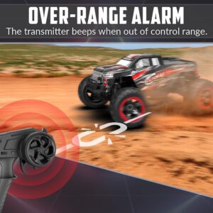 RACENT RC Car, 1:16 Scale All Terrain Monster Truck, 30MPH 4WD Off Road Fast Remote Control Toy 2.4Ghz High Speed Electric Vehicle with 2 Rechargeable Batteries, 40+ Min Play, Gift for Boys Adults