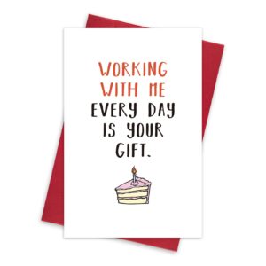 ulbeelol pompous colleague birthday card, funny work bestie bday card, rude boss b-day card, arrogant birthday card for workmate