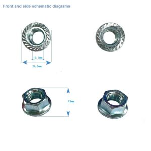 E-Bike Hub Motor Screw Nut M12 Washer/Spacer/nut Cover for 250W/350W/500W/750W Motors Electric Bicycle E-Bike Motor Accessories