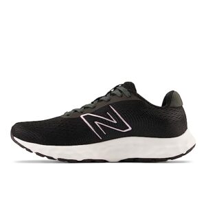 new balance women's 520 v8 running shoe, black/white, 9 wide