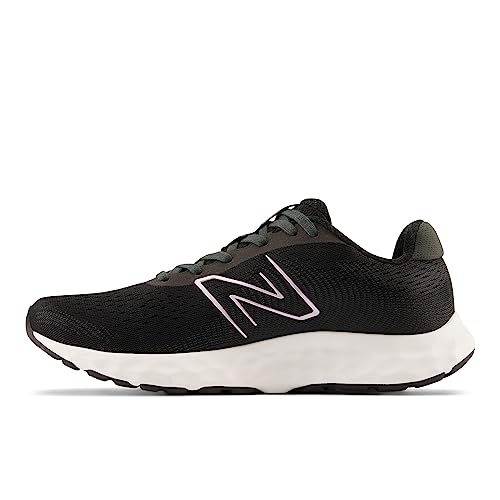 New Balance Women's 520 V8 Running Shoe, Black/White, 9 Wide