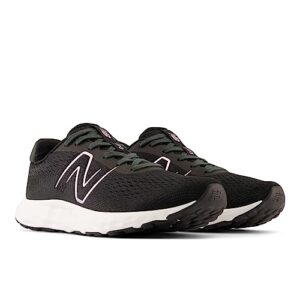 New Balance Women's 520 V8 Running Shoe, Black/White, 9 Wide