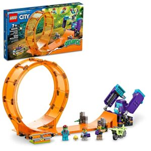 lego city stuntz smashing chimpanzee stunt loop 60338 building toy set for boys, girls, and kids ages 7+ (226 pieces)