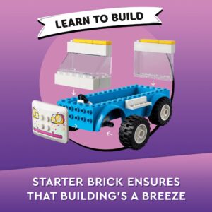 LEGO Friends Ice-Cream Truck Building Toy Pretend Play Gift for Kids Girls Boys Ages 4 and Up, Featuring Toy Van, Andrea & Roxy Mini-Dolls, Toy Dog and Accessories, 41715