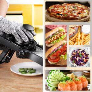 Mandoline Food Slicer for Kitchen, Vegetable Slicer Fruit Cutter, Adjustable Stainless Steel for Potato Tomato Onion Cheese French Fry Chopper Julienne Slicer with Cut Resistant Gloves