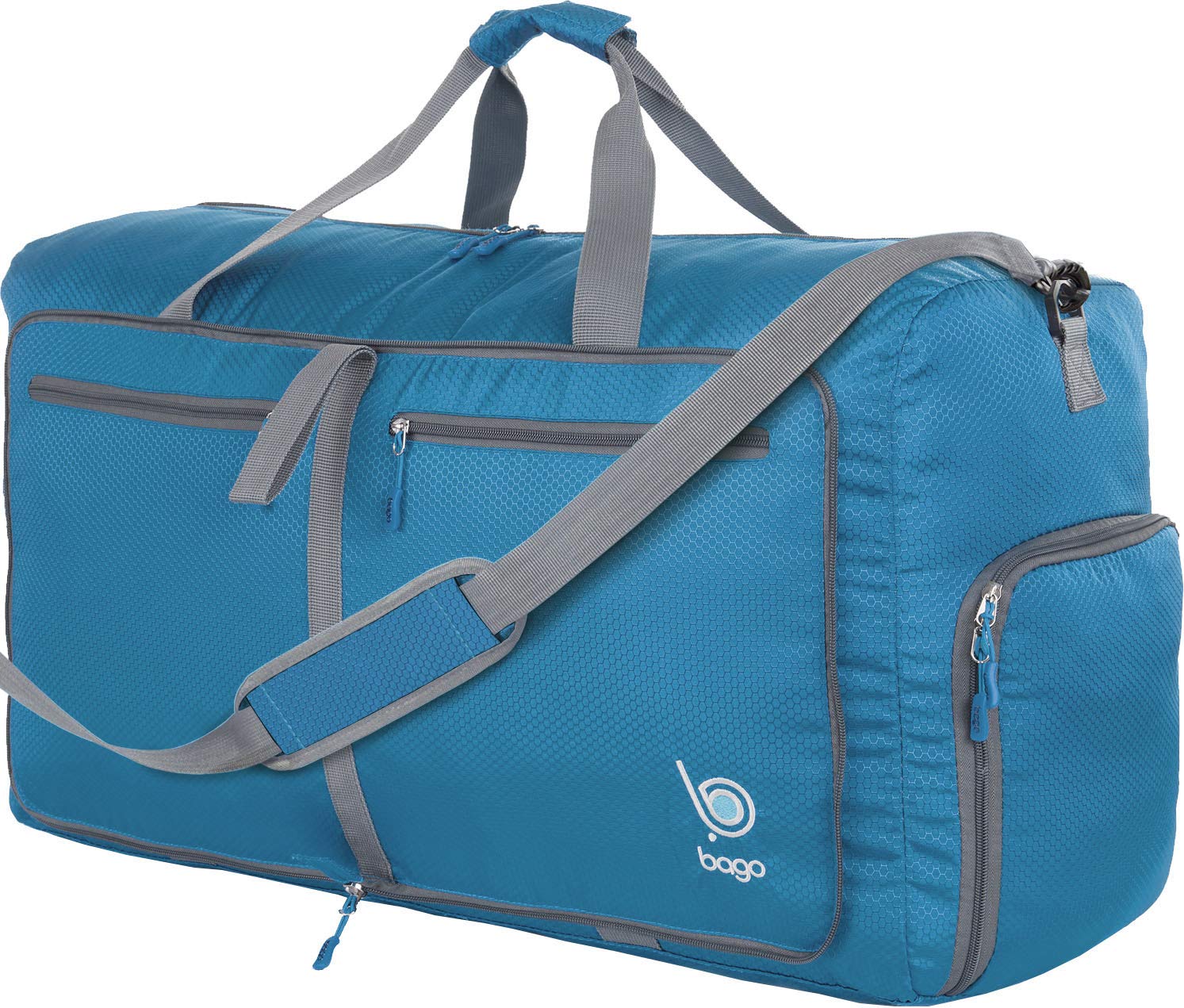 Bago Duffel Bags for Traveling - 40L Spacious Duffle Bag for Travel with Shoe Compartment | Durable, Foldable & Lightweight | Explore the World in Style & Convenience (Blue)