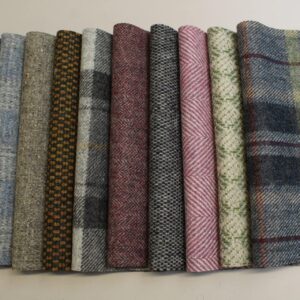 British Tweed 100% Wool Remnants Offcuts Squares Crafts 10 Pieces 9x9 inch, Made in Great Britain…